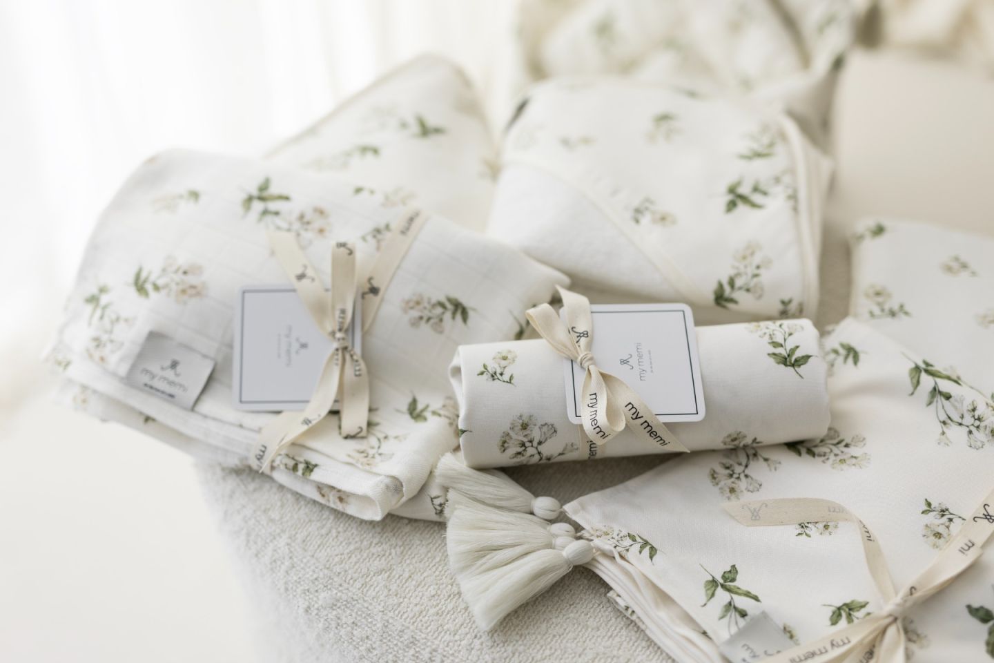 Bamboo muslin diaper 65x65 - bells - MY MEMI
